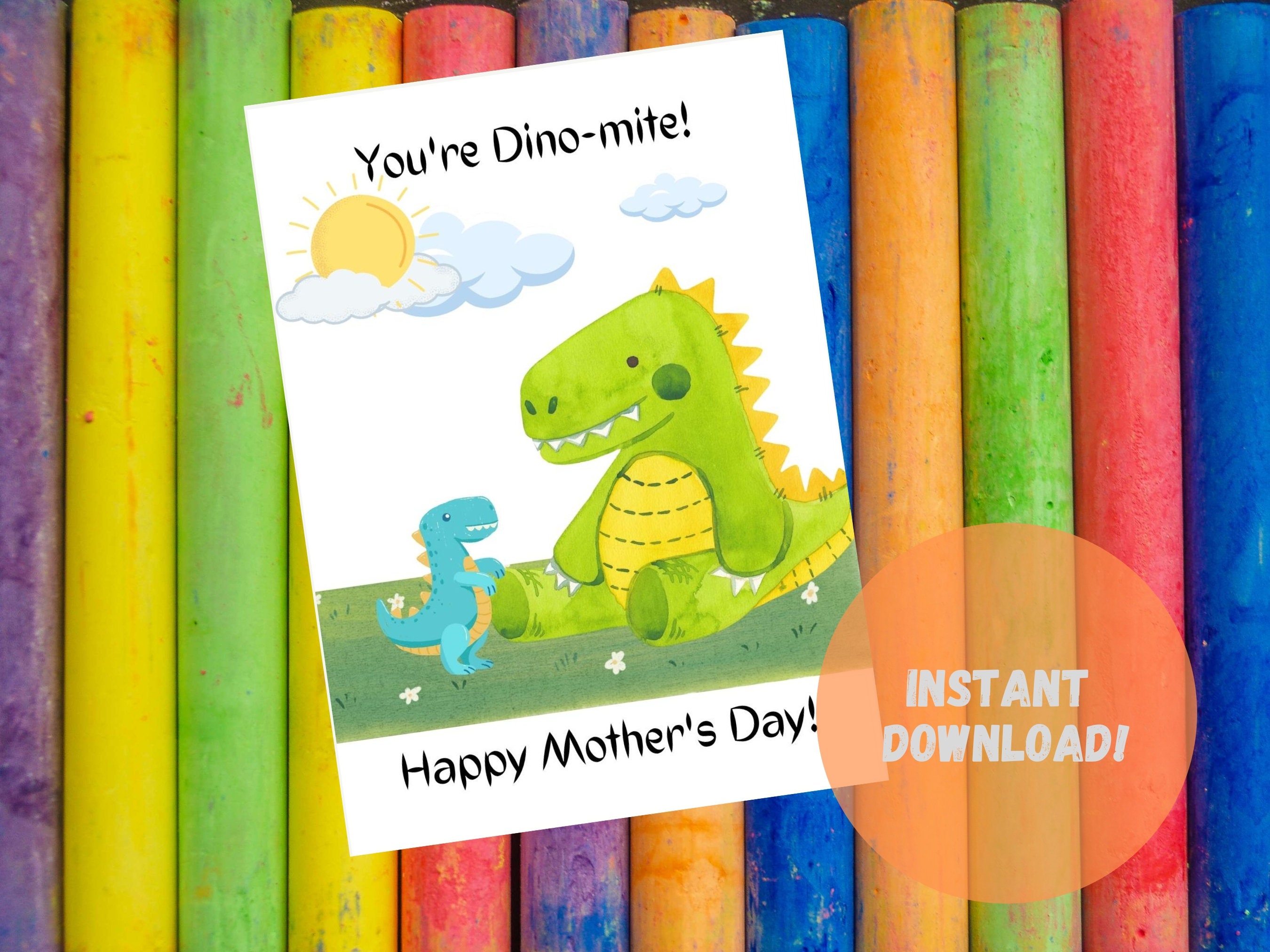 Dinomite Mother's Day Card, Greeting, Dinosaur, Mom Cards, DIY Cards ...