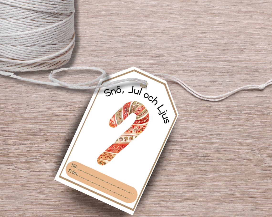 Christmas Gift Tags in 10 Different Scandinavian Designs, God Jul ...