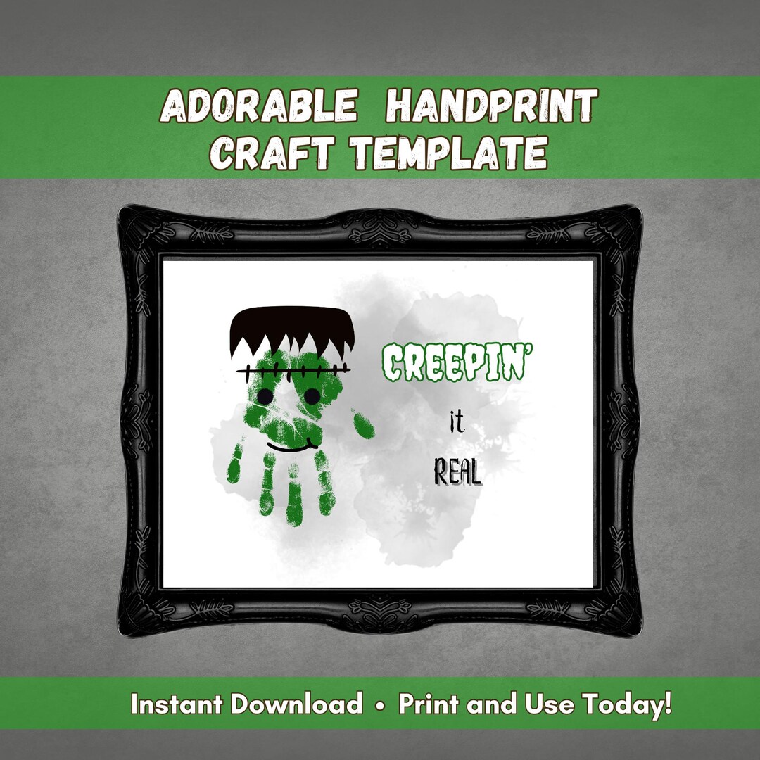 Halloween Handprint Frankenstein Monster Halloween DIY Fall Craft ...