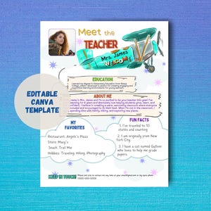 Meet the Teacher Template: Editable Back to School Flyer, Canva ...