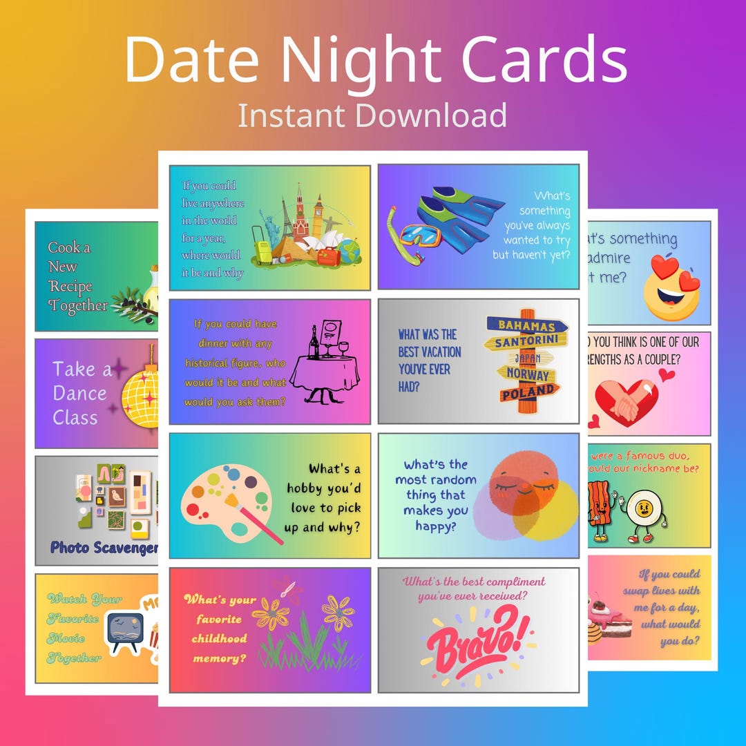 Date Night Adventure, Conversation Starters, Date Night Ideas, Couple ...