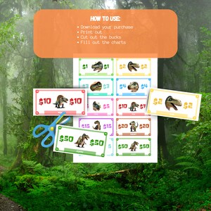 Dinosaur Themed Reward Chart for Kids - Etsy