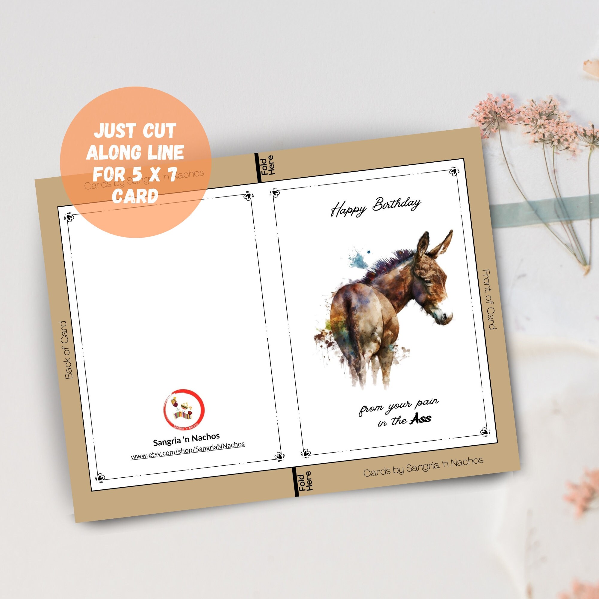 Funny Mule Birthday Card - Etsy