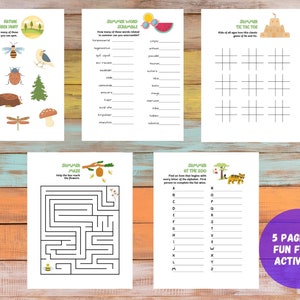 Activity Pages, Scavenger Hunt, Word Scramble, Tic Tac Toe, Maze and ...