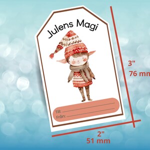 Christmas Gift Tags in 10 Different Scandinavian Designs, God Jul ...