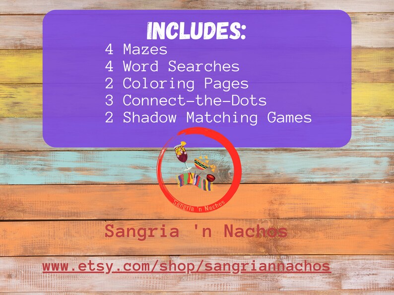 Activity Pages, Mazes, Word Searches, Shadow Match, and More! Printable ...