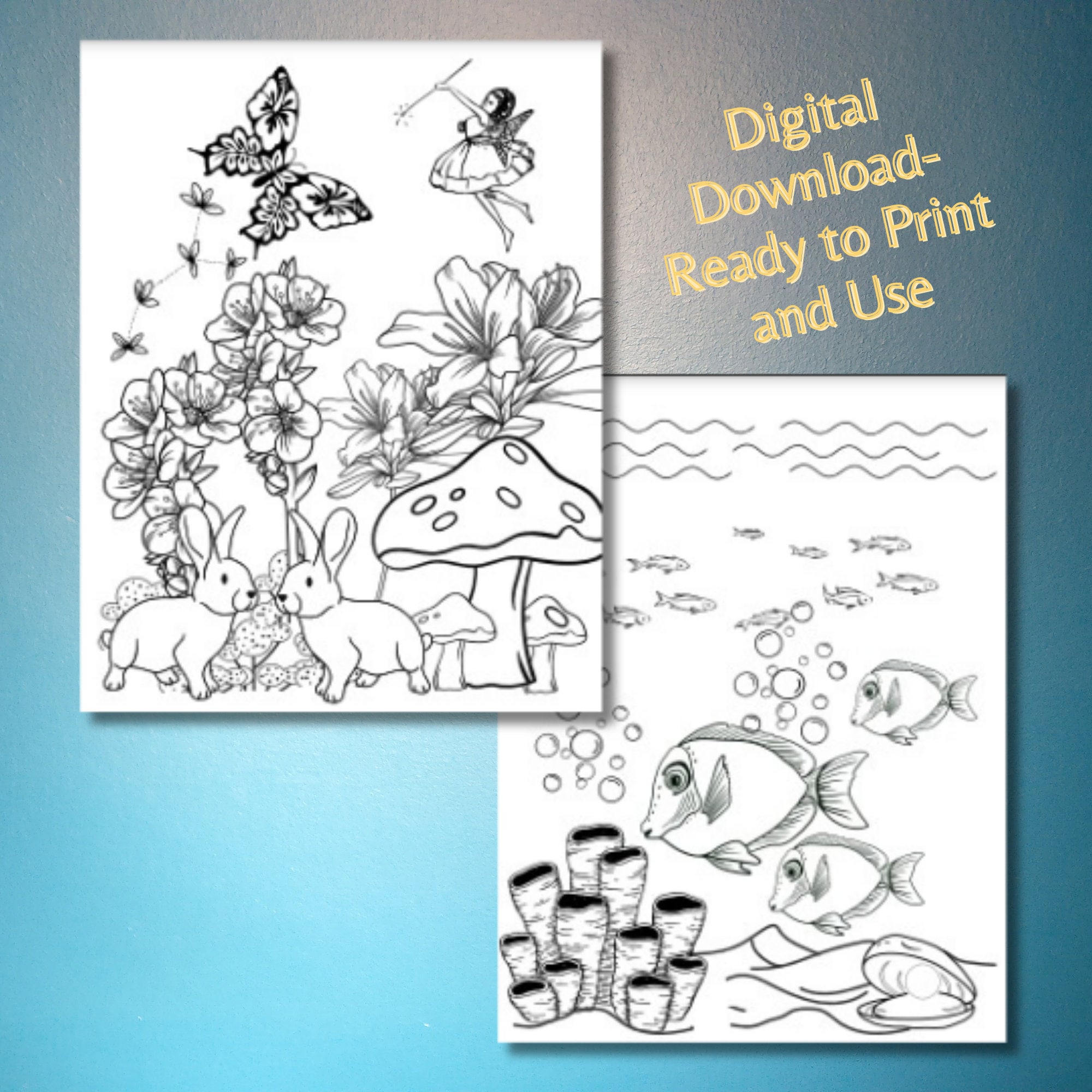 Printable Coloring Sheets - Etsy