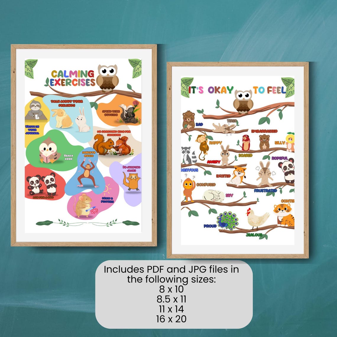 Calming Corner It's Okay to Feel and Calming Exercises Posters ...
