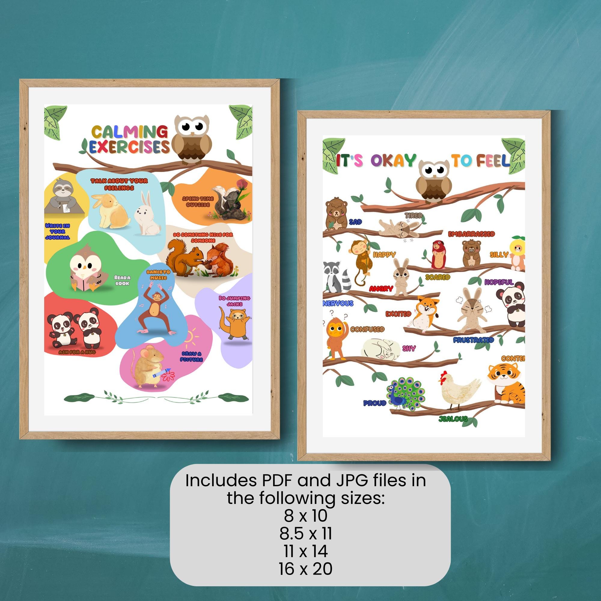 Calming Corner It's Okay to Feel and Calming Exercises Posters ...
