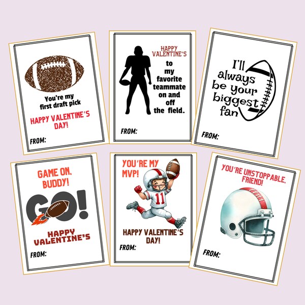 Football Valentine - Etsy