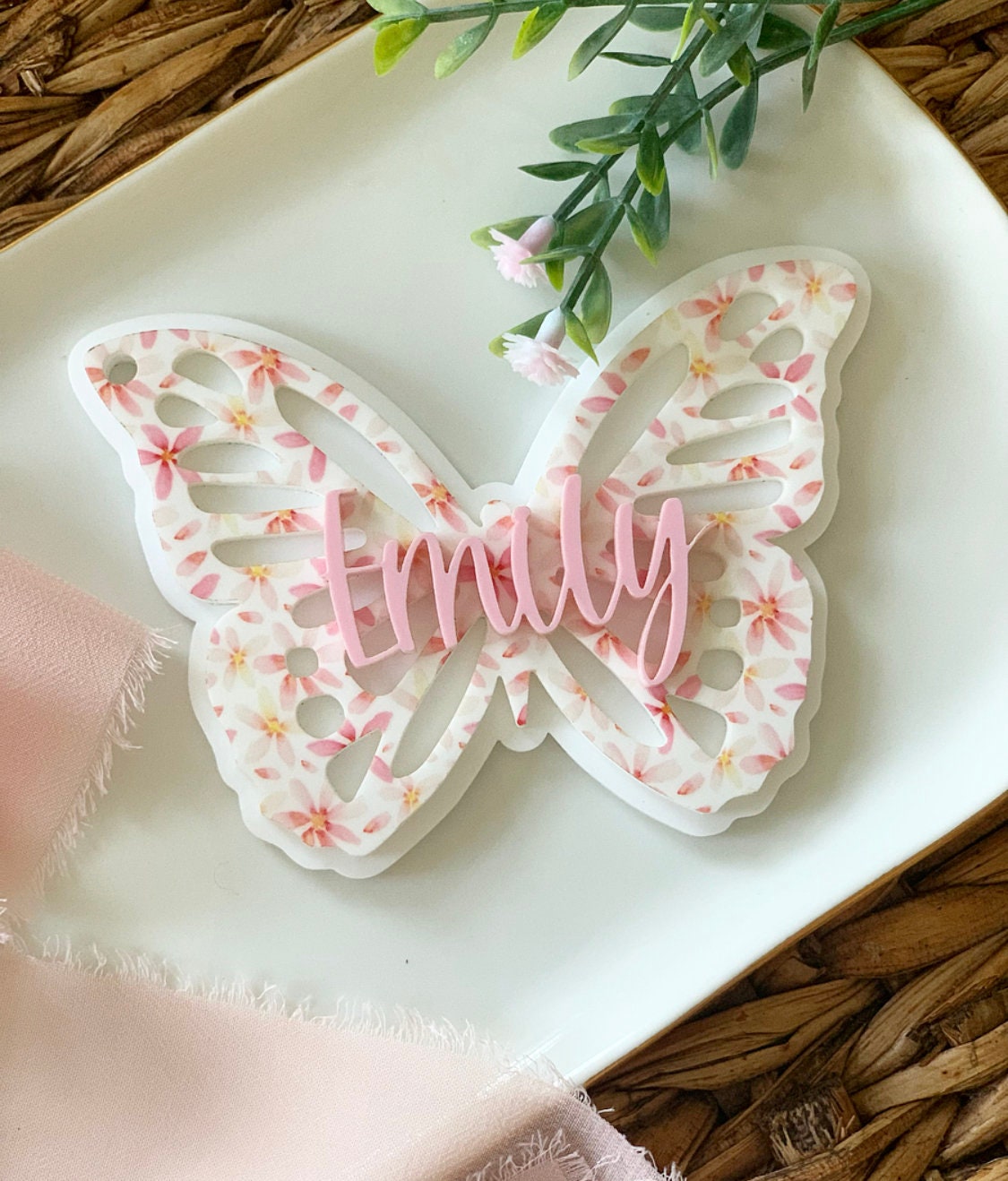 Butterfly Name Tags, Easter Basket Tags, Table Place Setting Card ...
