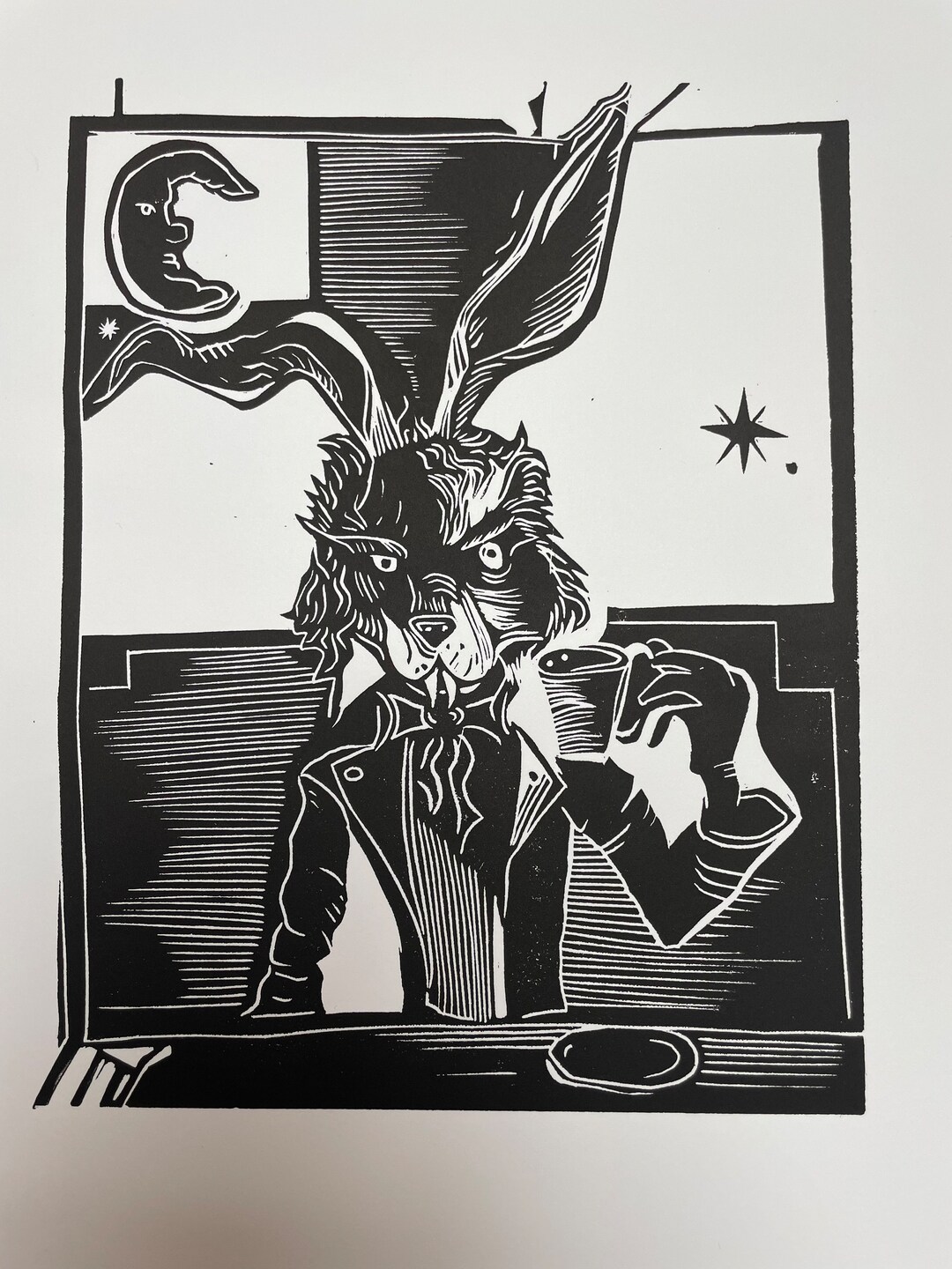 Linocut Printing - Tea Time - Etsy