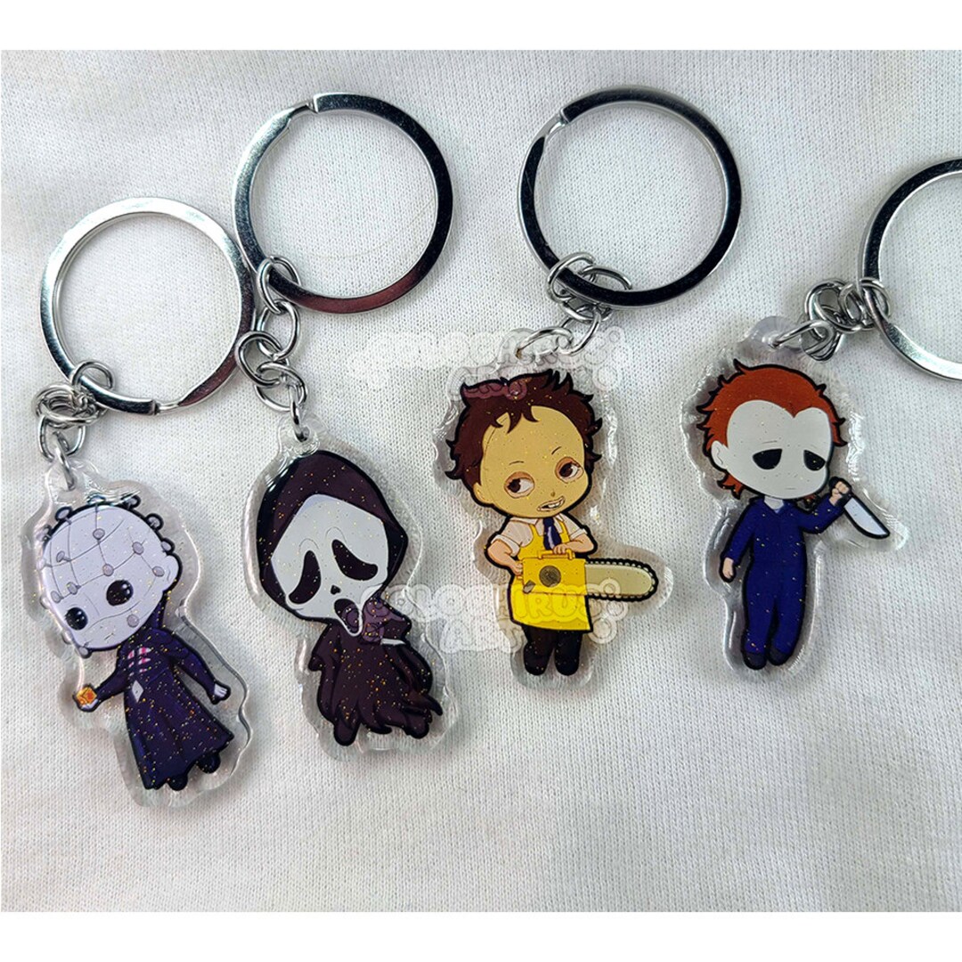 Chibi Horror Glitter Epoxy 2 Keychain Halloween - Etsy