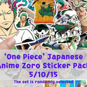 One Piece ZORO Sticker Pack , Random Die Cut Sticker, Japanese Anime ...