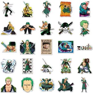 One Piece ZORO Sticker Pack , Random Die Cut Sticker, Japanese Anime ...