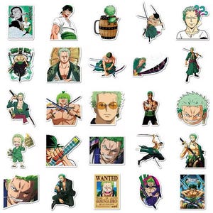 One Piece ZORO Sticker Pack , Random Die Cut Sticker, Japanese Anime ...