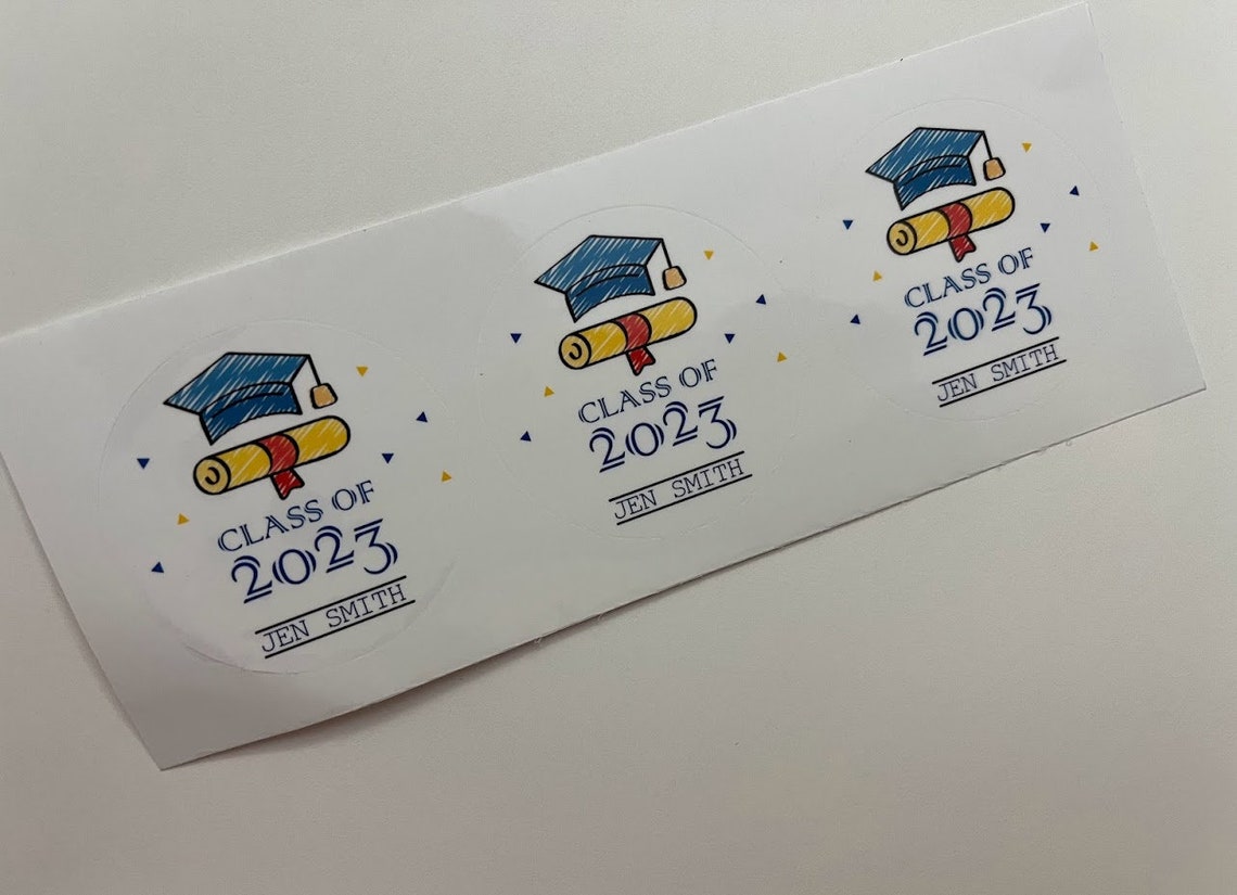 Class of 2024 Customized Stickers Graduation Favor Stickers, Graduation ...