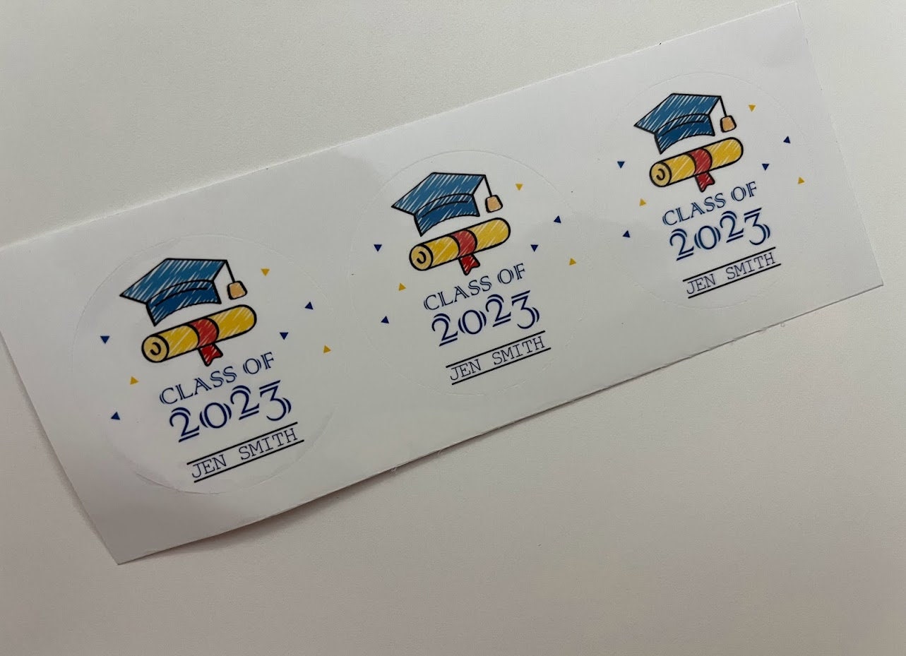 Class of 2024 Customized Stickers Graduation Favor Stickers, Graduation ...