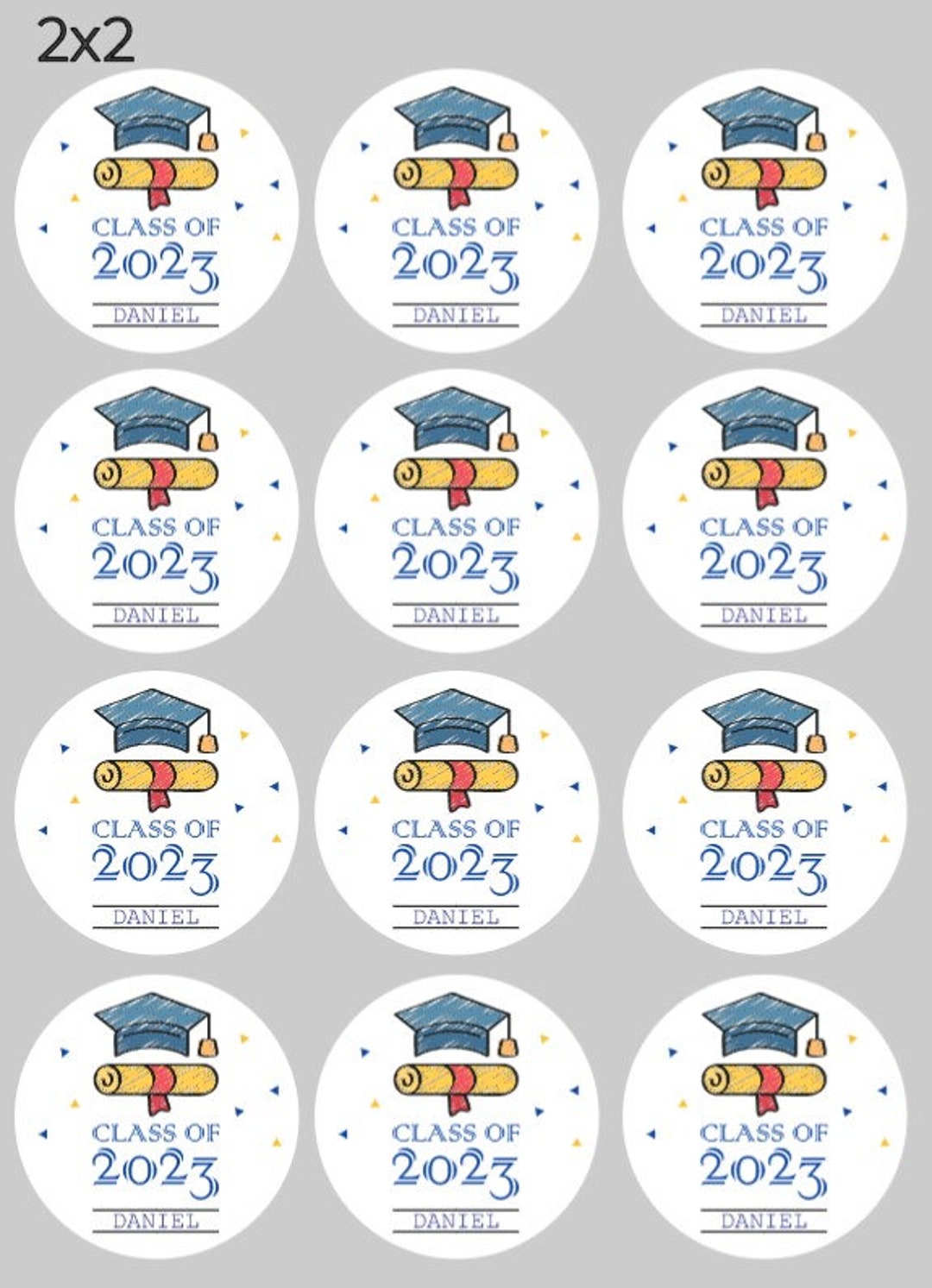 Class of 2024 Customized Stickers Graduation Favor Stickers, Graduation ...