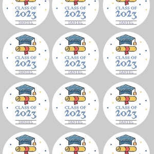 Class of 2024 Customized Stickers Graduation Favor Stickers, Graduation ...