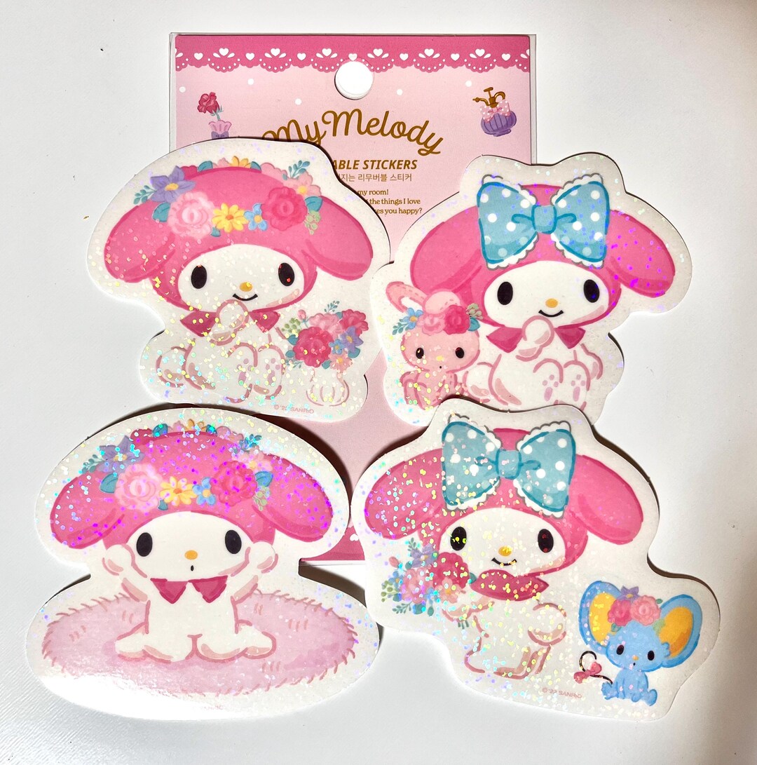 Korea Imported Sticker 4pc, Sanrio High Quality, Holographic ...