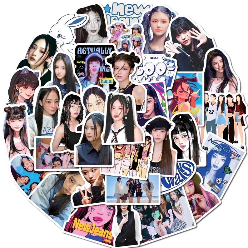 New Jeans K-pop Sticker Pack , K-pop Stickers, Newjeans, Purikura, Photocard, Bunny, Tokki ...