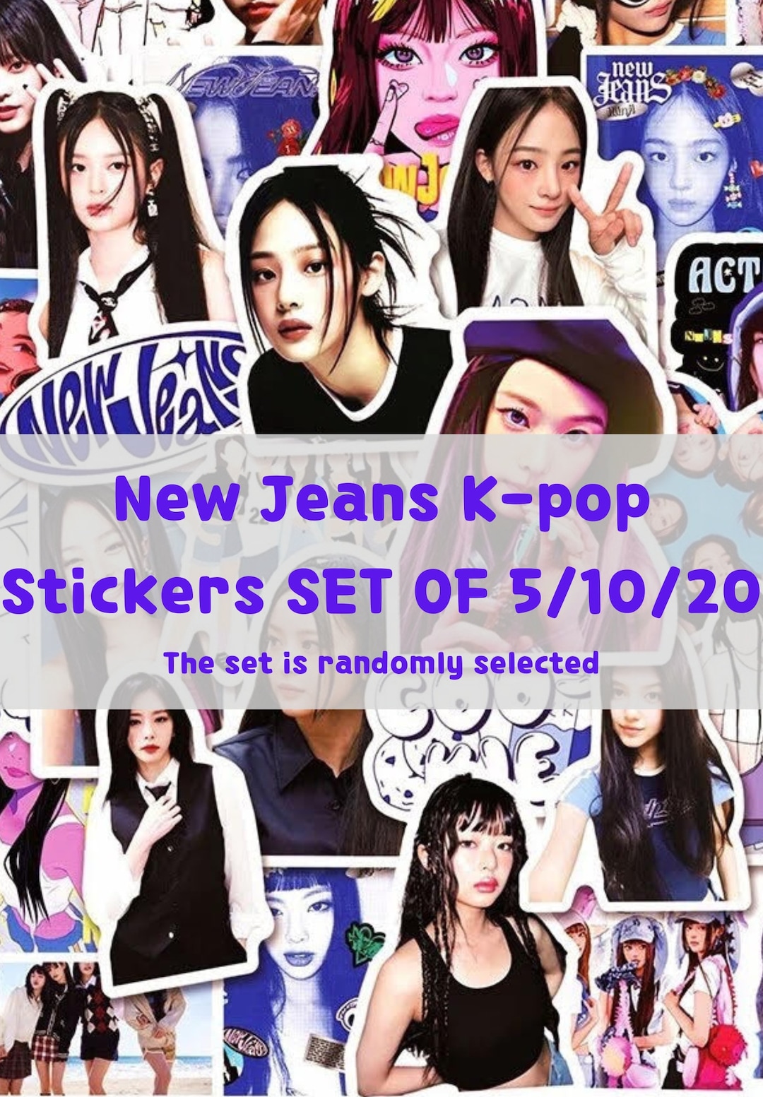 New Jeans K-pop Sticker Pack , K-pop Stickers, Newjeans, Purikura, Photocard, Bunny, Tokki ...