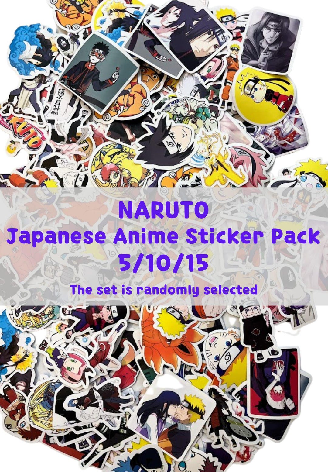 NARUTO Sticker Pack , Random Die Cut Sticker, Japanese Anime Stickers ...