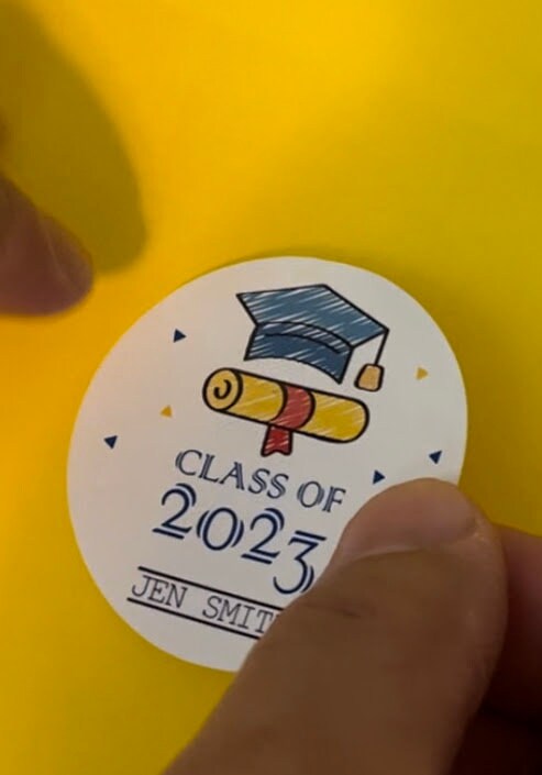 Class of 2024 Customized Stickers Graduation Favor Stickers, Graduation ...