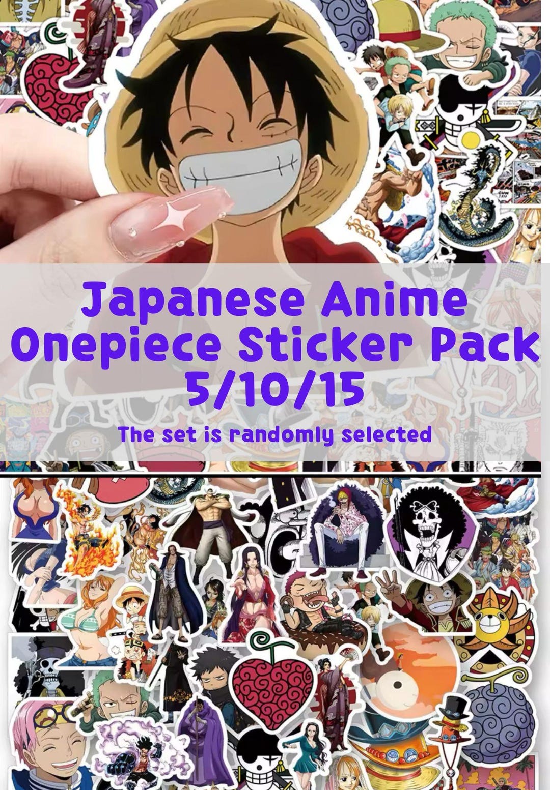 Onepiece Sticker Pack , One Piece, Random Die Cut Sticker, Japanese ...