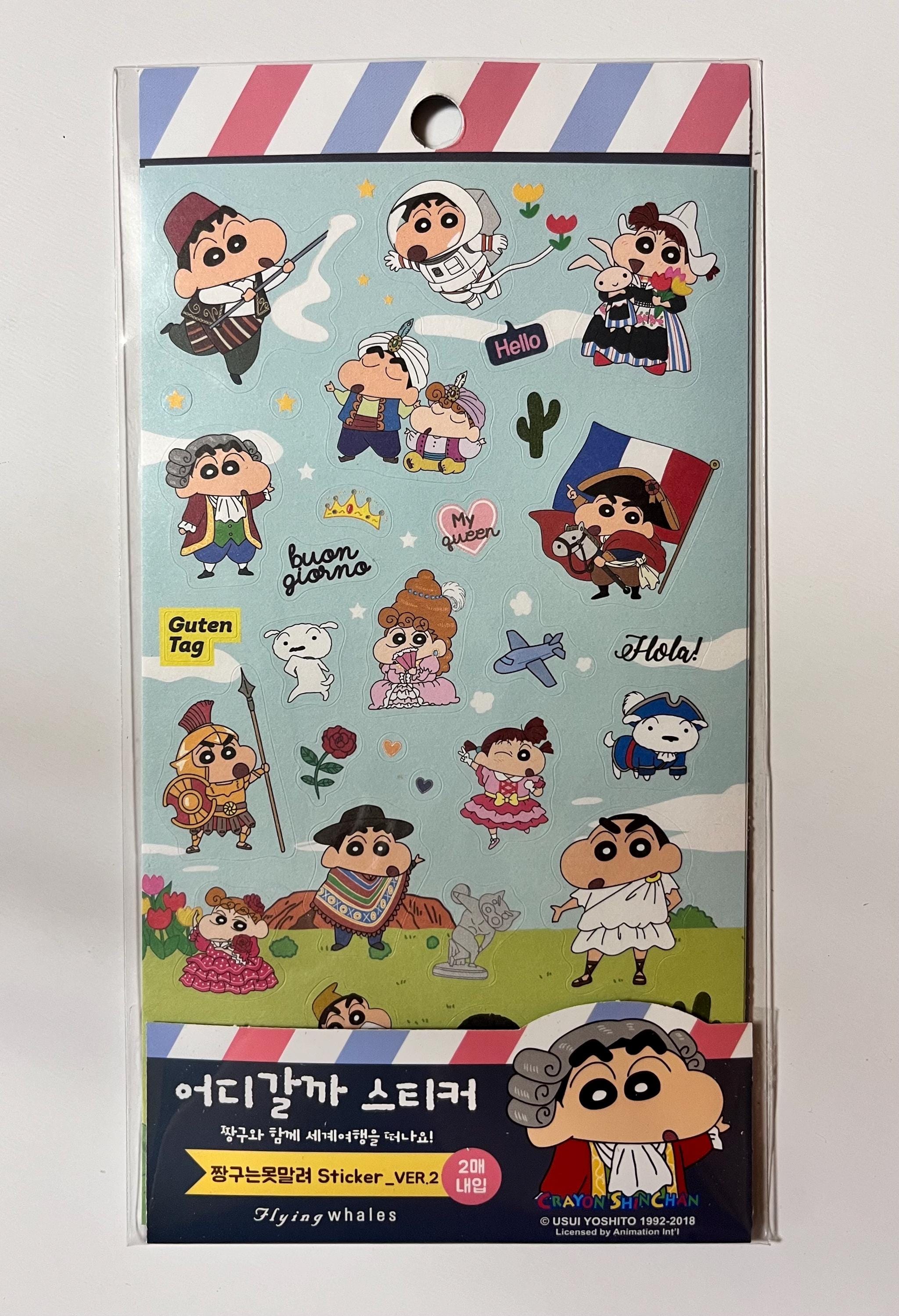 Crayon Shin-chan Stickers: Korean Anime Diary Decoration (2 Sheets) - Etsy