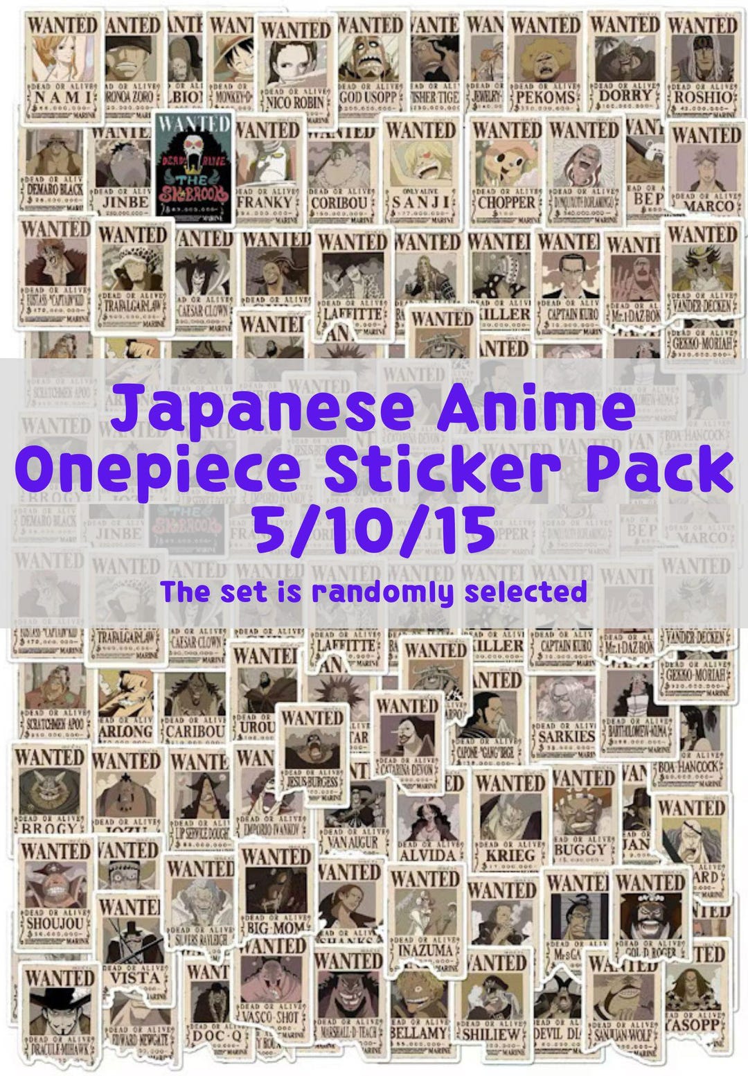 Onepiece Sticker Pack , One Piece, Random Die Cut Sticker, Japanese ...