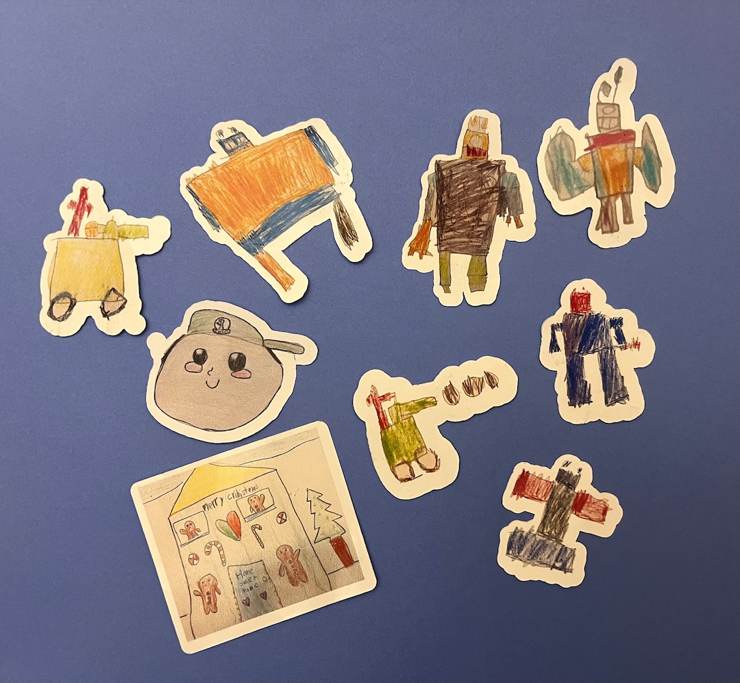 Artworks Into Stickers Kids Drawing Sticker Handmade Sticker Laptop ...