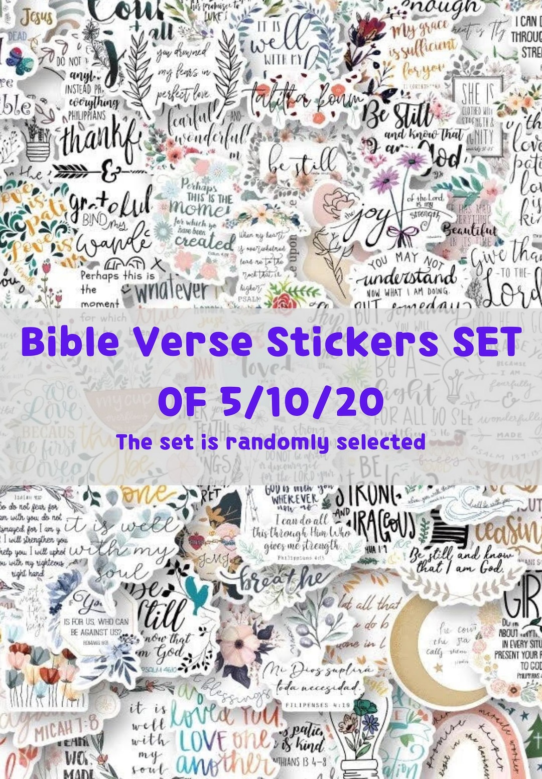 Bible Verse Stickers, Vintage Bible Sticker Pack, Gods Word, Jesus ...