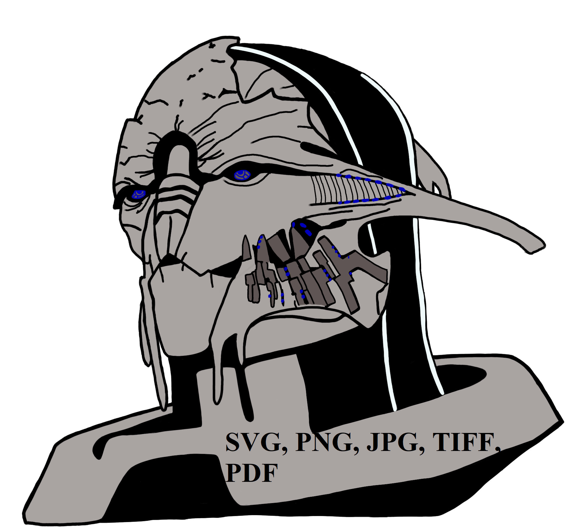 Mass Effect - Saren SVG - Etsy