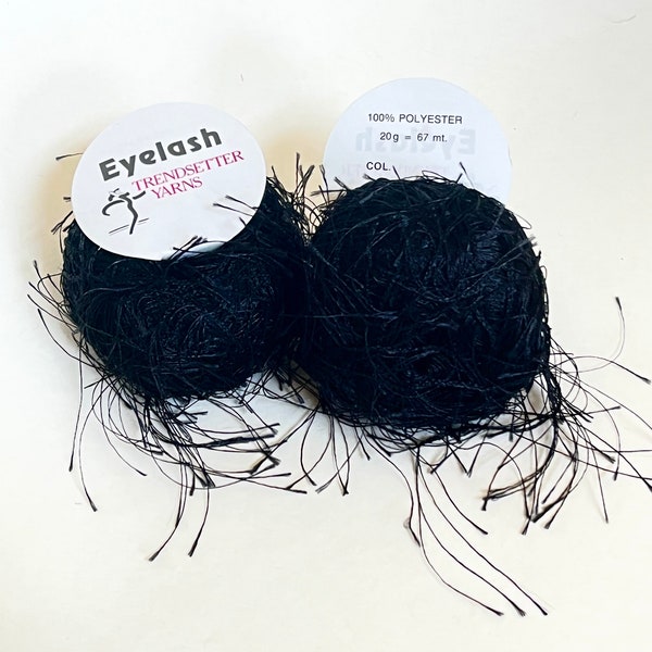Black Eyelash Yarn - Etsy