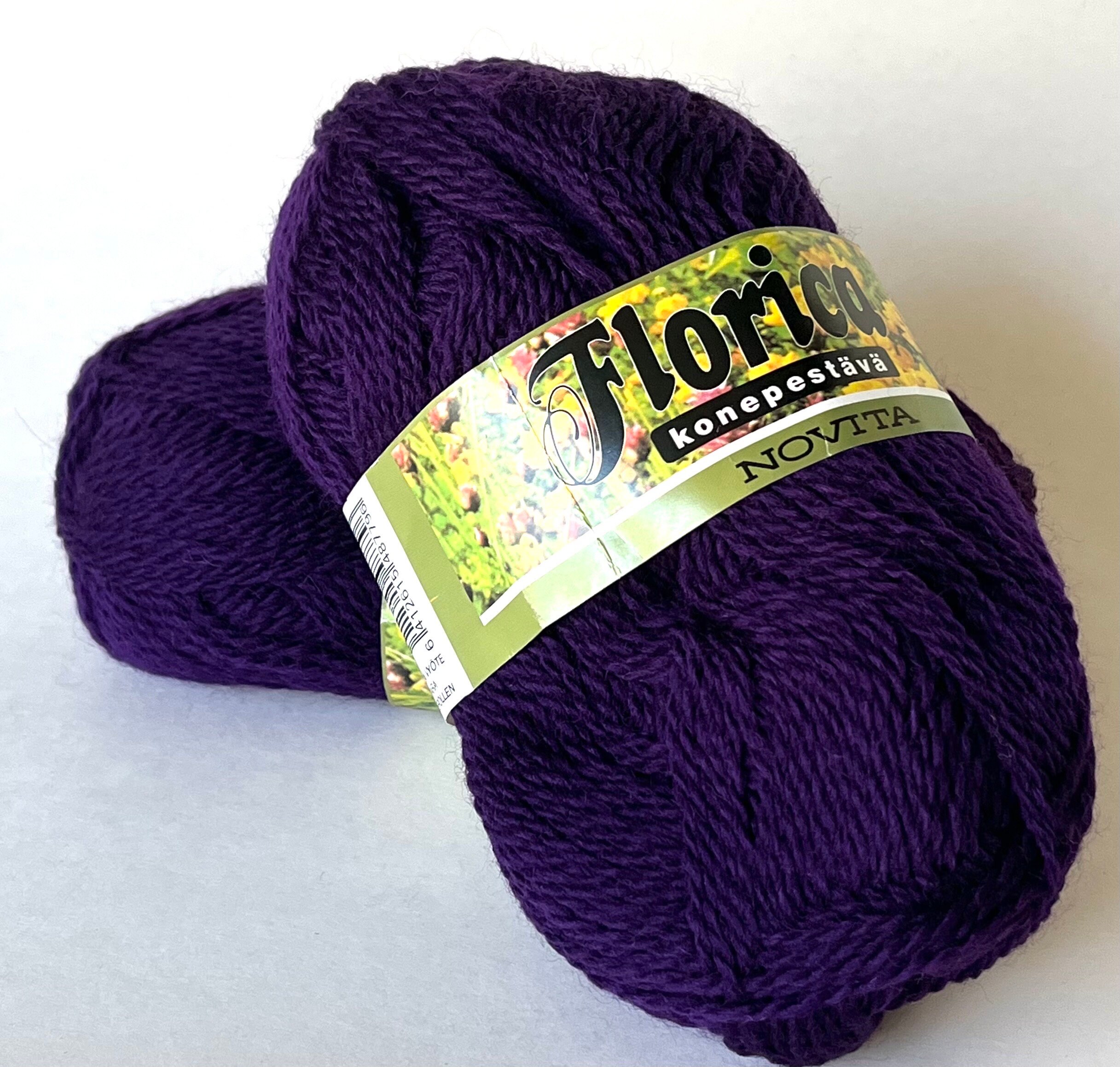 Novita Florica Wool Yarn Sport Weight Discontinued Purple - Etsy