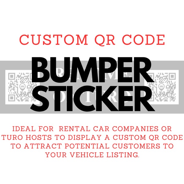 Custom Qr Code Bumper Sticker - Etsy