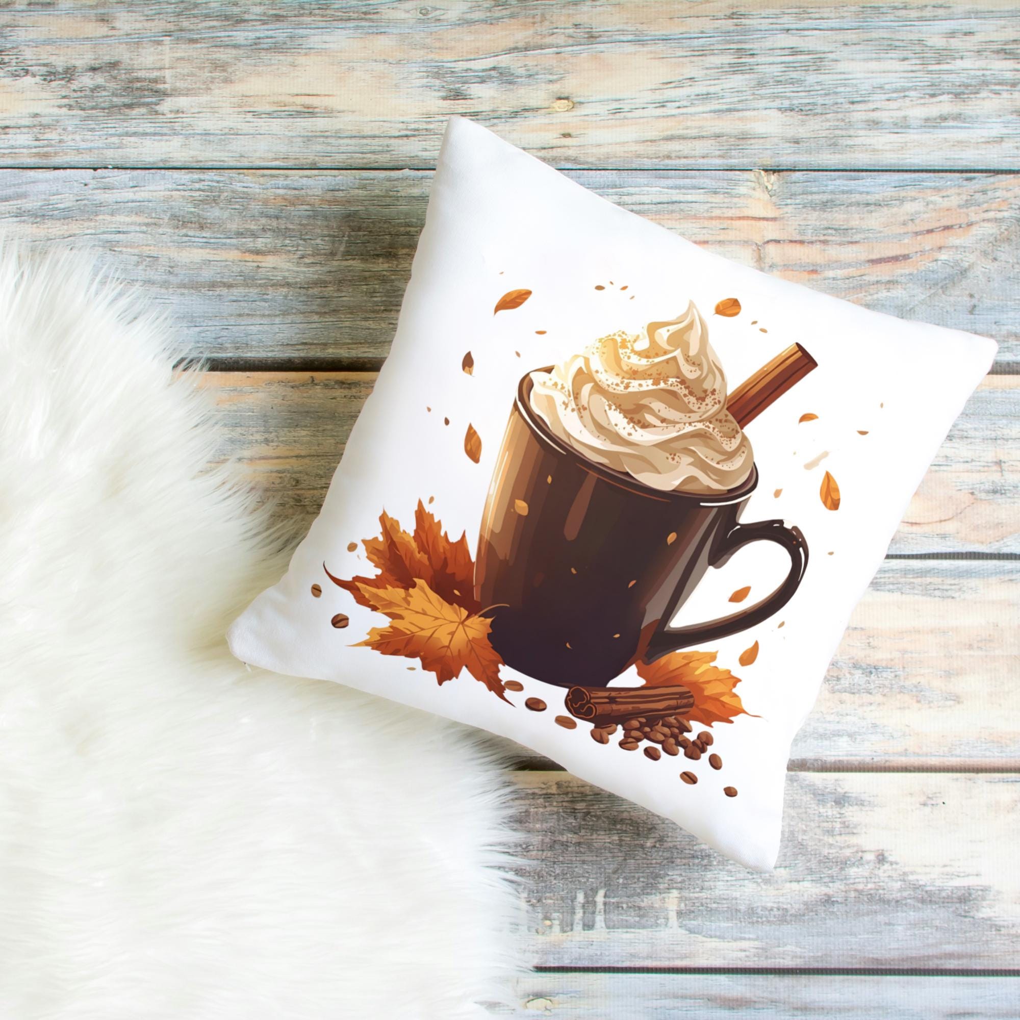 Fall Coffee Cup PNG, Autumn Clipart, Thanksgiving Design (digital ...