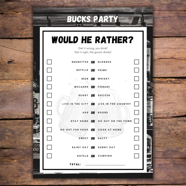 Games for Bachelor Party Groom Questionnaire Bucks Party Game Templates ...
