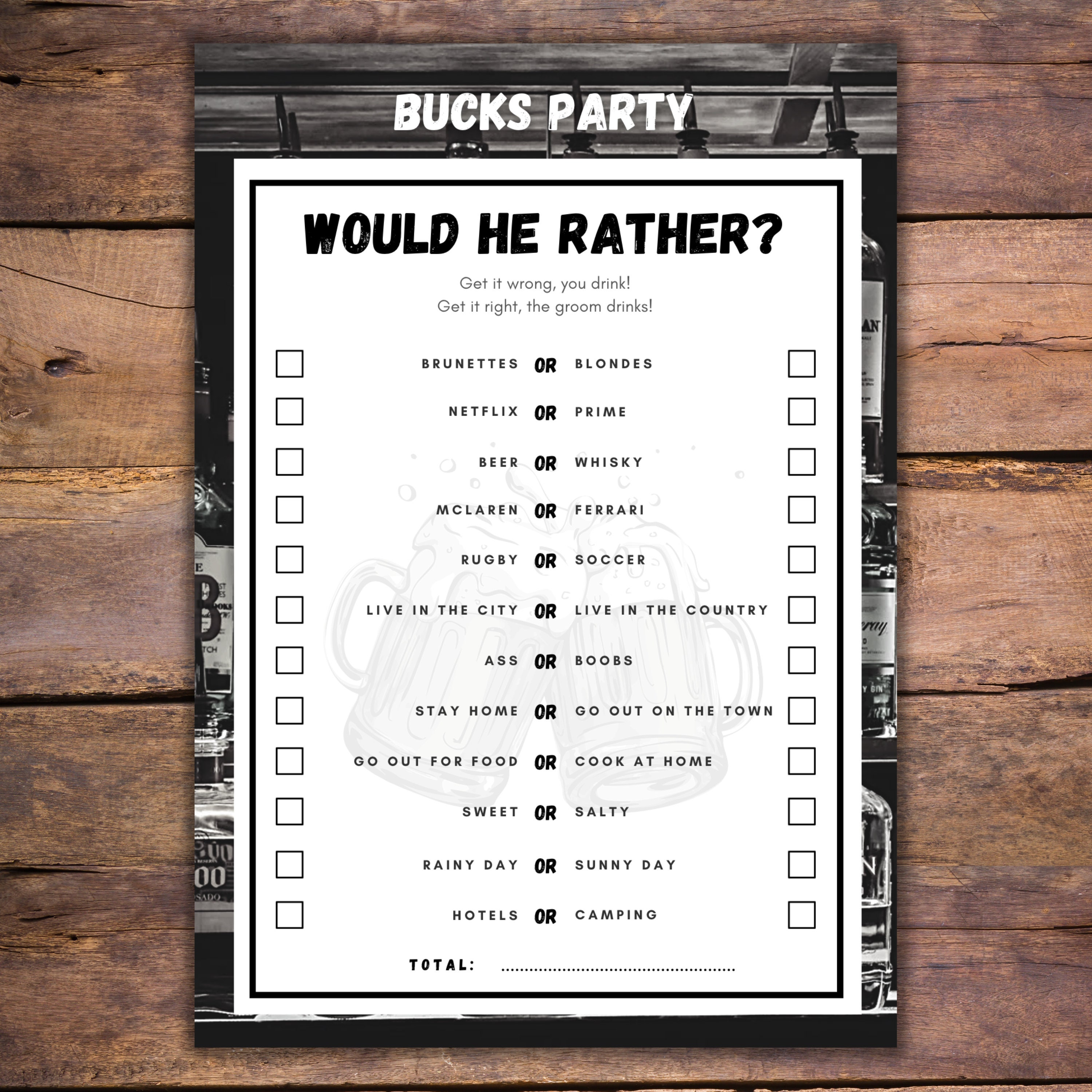 Games for Bachelor Party Groom Questionnaire Bucks Party Game Templates ...