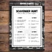 Bucks Party Game Customisable Scavenger Hunt Printable Stag Do Party ...