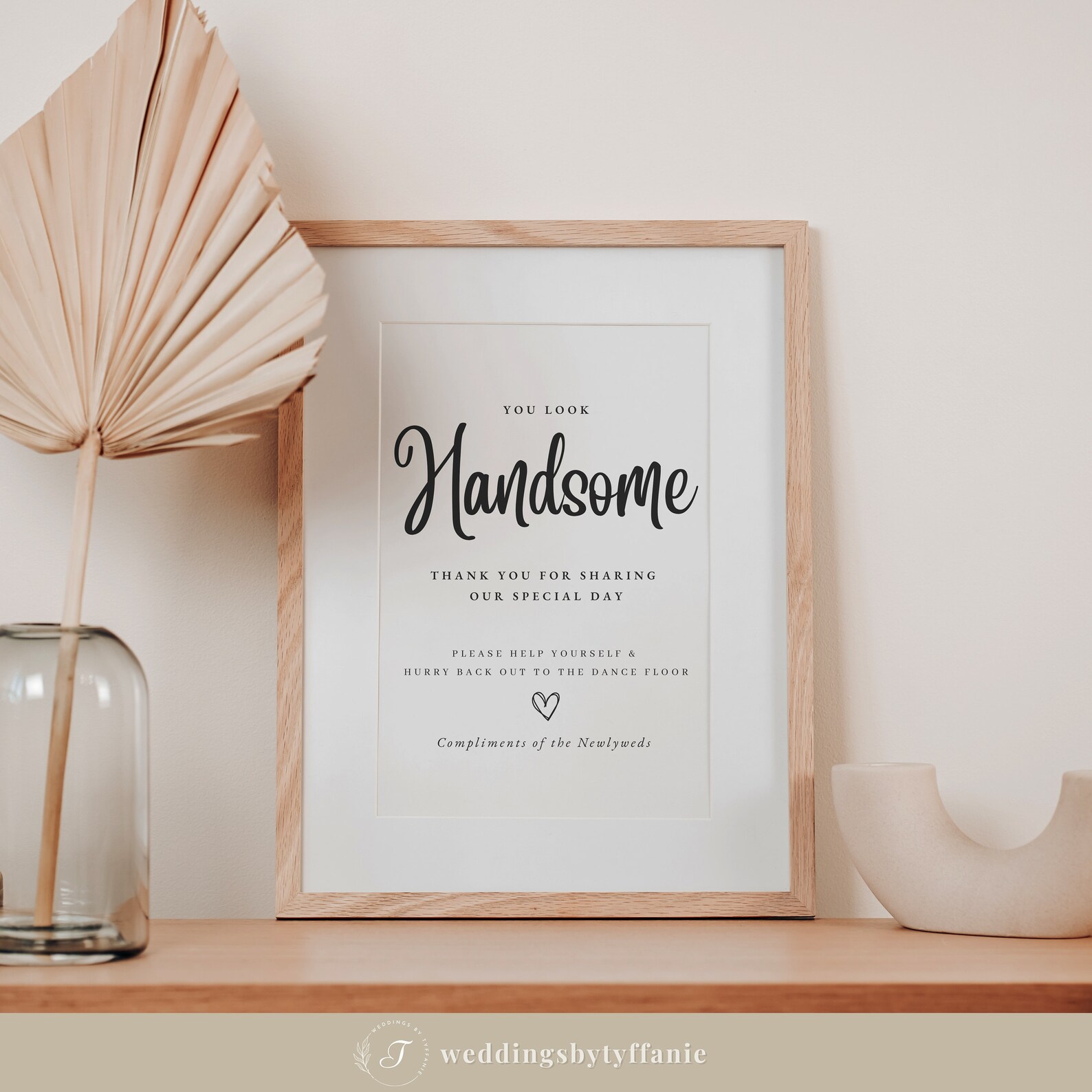 Wedding Bathroom Basket Sign Template: Minimalist Design (digital ...