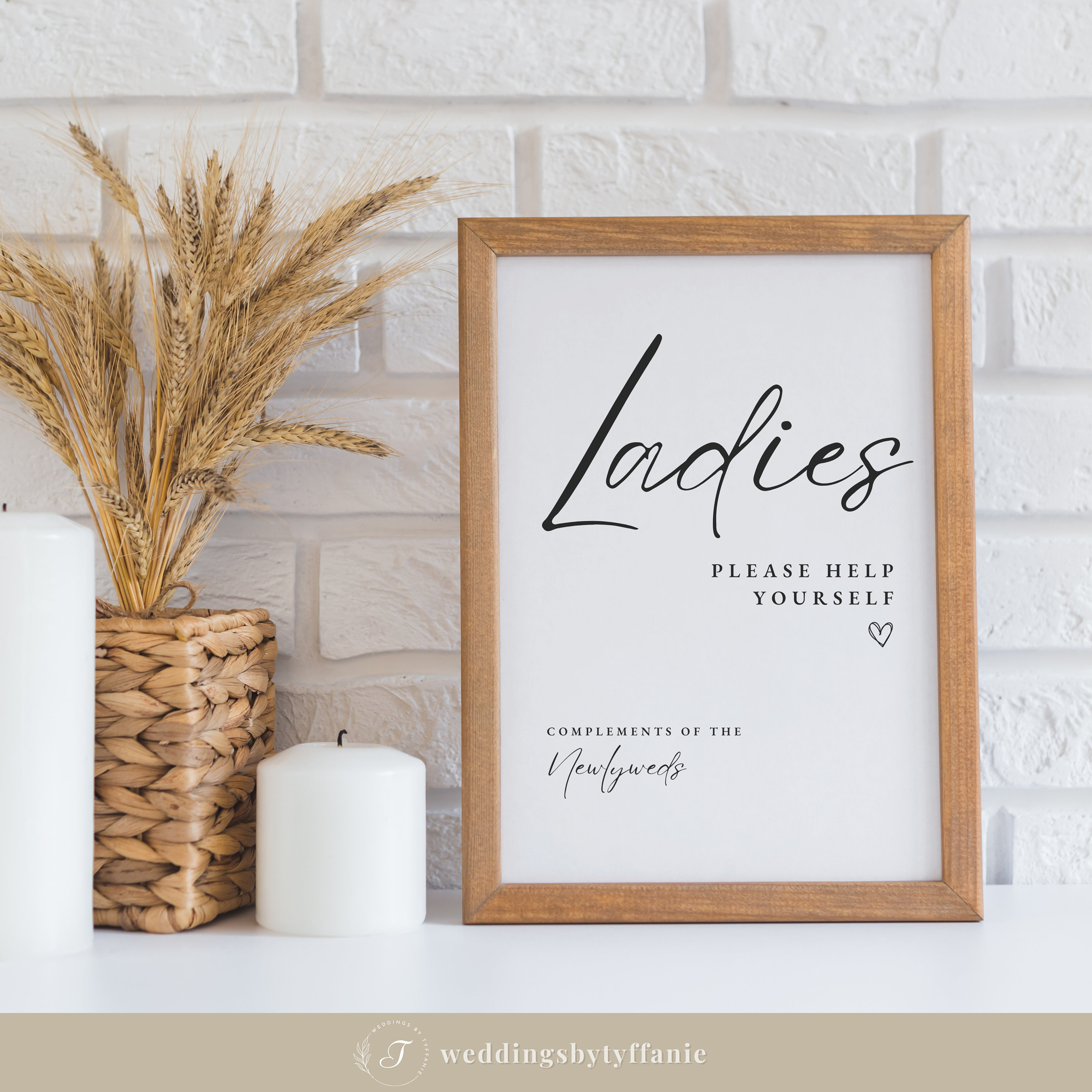Bathroom Basket Sign Amenity Sign for Guests Custom Template for ...