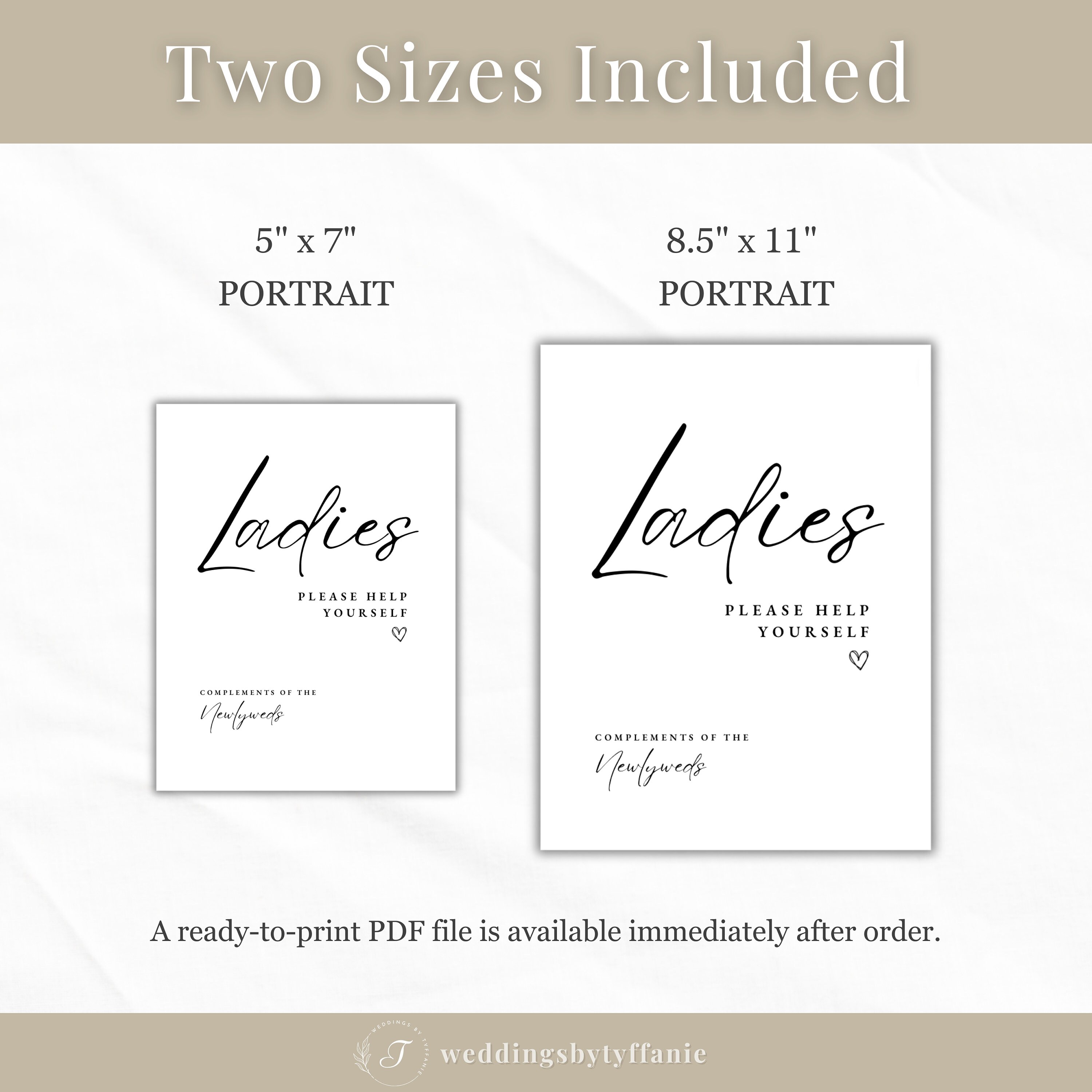 Bathroom Basket Sign Amenity Sign for Guests Custom Template for ...