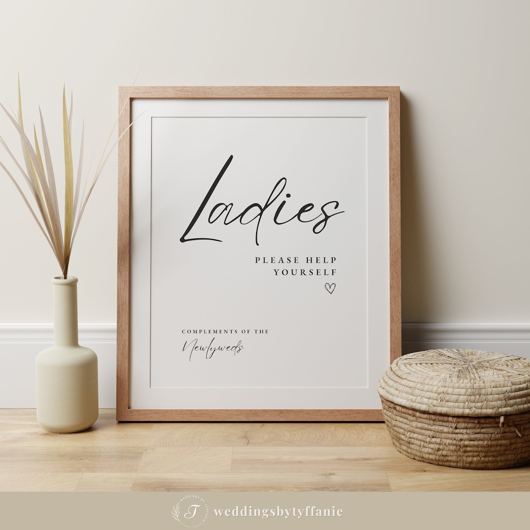 Bathroom Basket Sign Amenity Sign for Guests Custom Template for ...