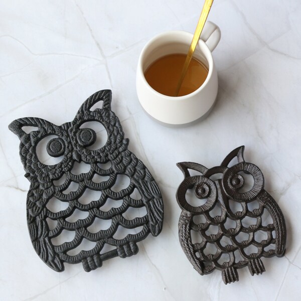 Cast Iron Owl Trivet - Etsy