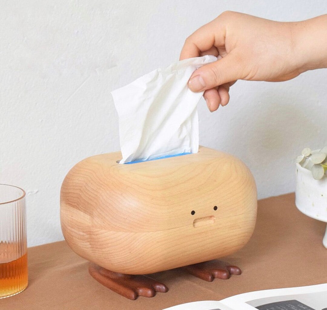 Bigfoot Bird Tissue Box Cover Handmade Wooden Home - Etsy