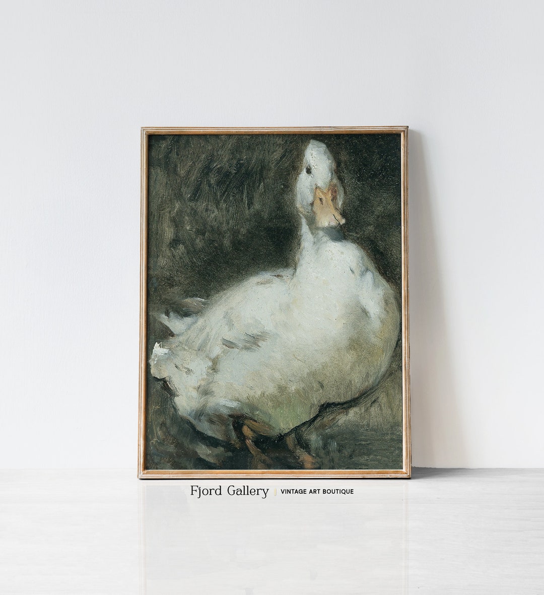 Vintage Printable Neutral Duck Painting Printable Wall Art Nursery ...