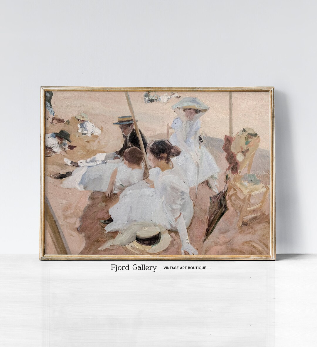Printable Vintage Summer Day Painting Rustic Beach Painting Printable ...
